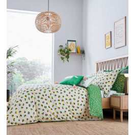 Leopard Dots Bedding Set in Pebble & Mint Leaf| Scion Living