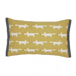 Mr Fox Ready Made Cushion in Mustard / Charcoal | Scion Living