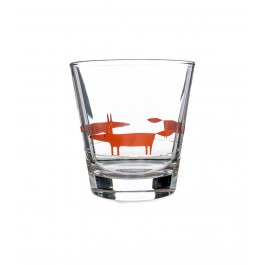 Mr Fox Glass Tumbler Homeware in Orange | Scion Living