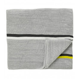 Mr Fox Knitted Throw in Silver | Scion Living