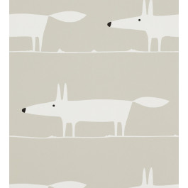 Mr Fox Wallpaper in Snow | Scion Living