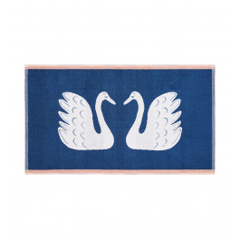 Swim Swam Swan Bath Mat in Denim| Scion Living